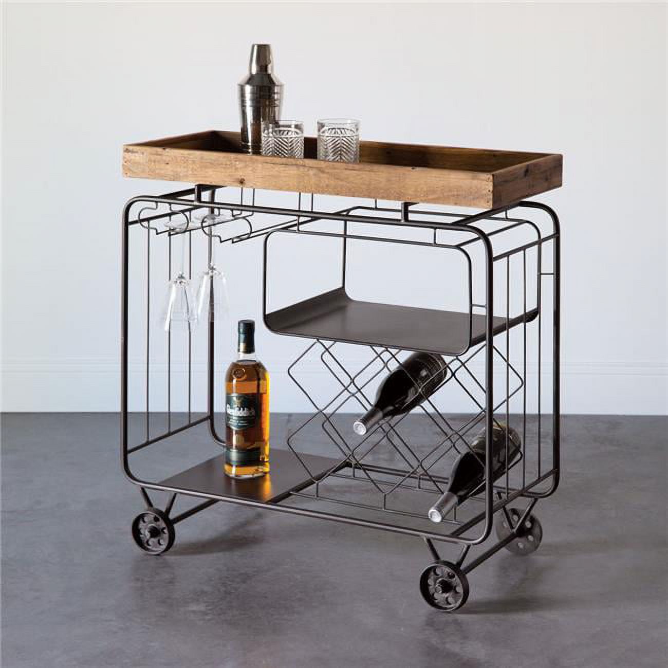 Industrial Raised Wood Tray - Walmart.com