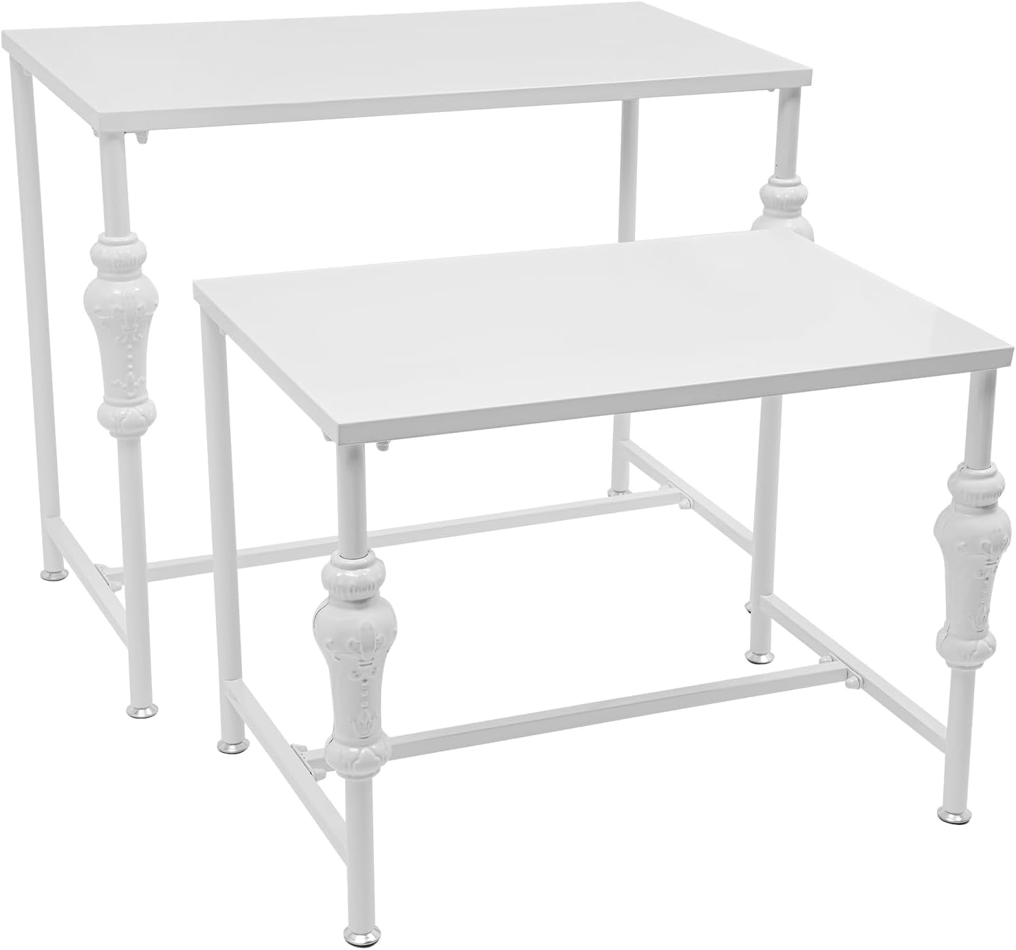Industrial Retail Display Tables, Set of 2 Standing Clothing Shoes ...