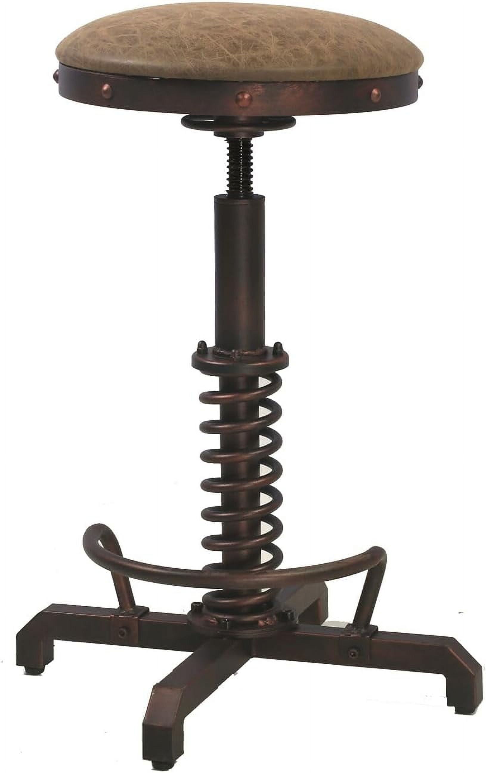 Industrial Retro Vintage Farm PU Seat Tractor Stool Kitchen Swivel Height Adjustable bar Stool ...