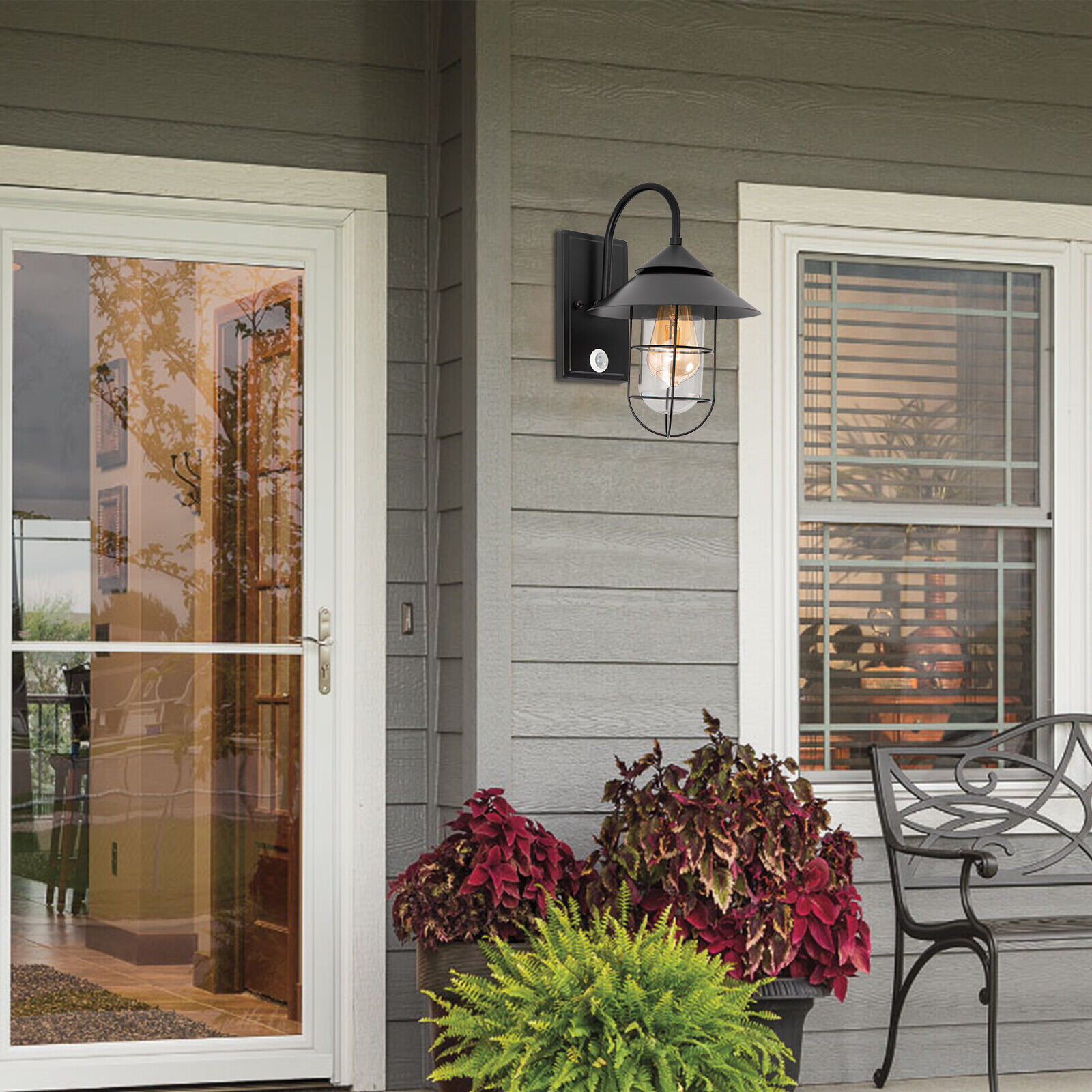 Industrial Retro Wall Sconce Light Rustic Lantern Garden Attic Lamp ...