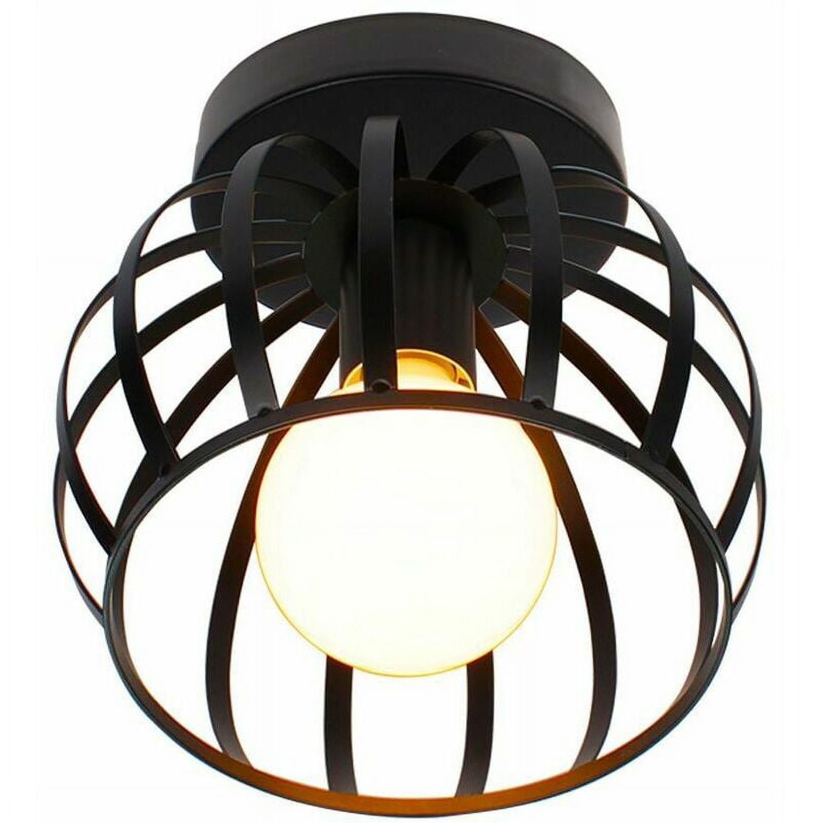 Industrial Semi-Flush Ceiling Light, Crystal-Inspired Semi Flush Mount ...