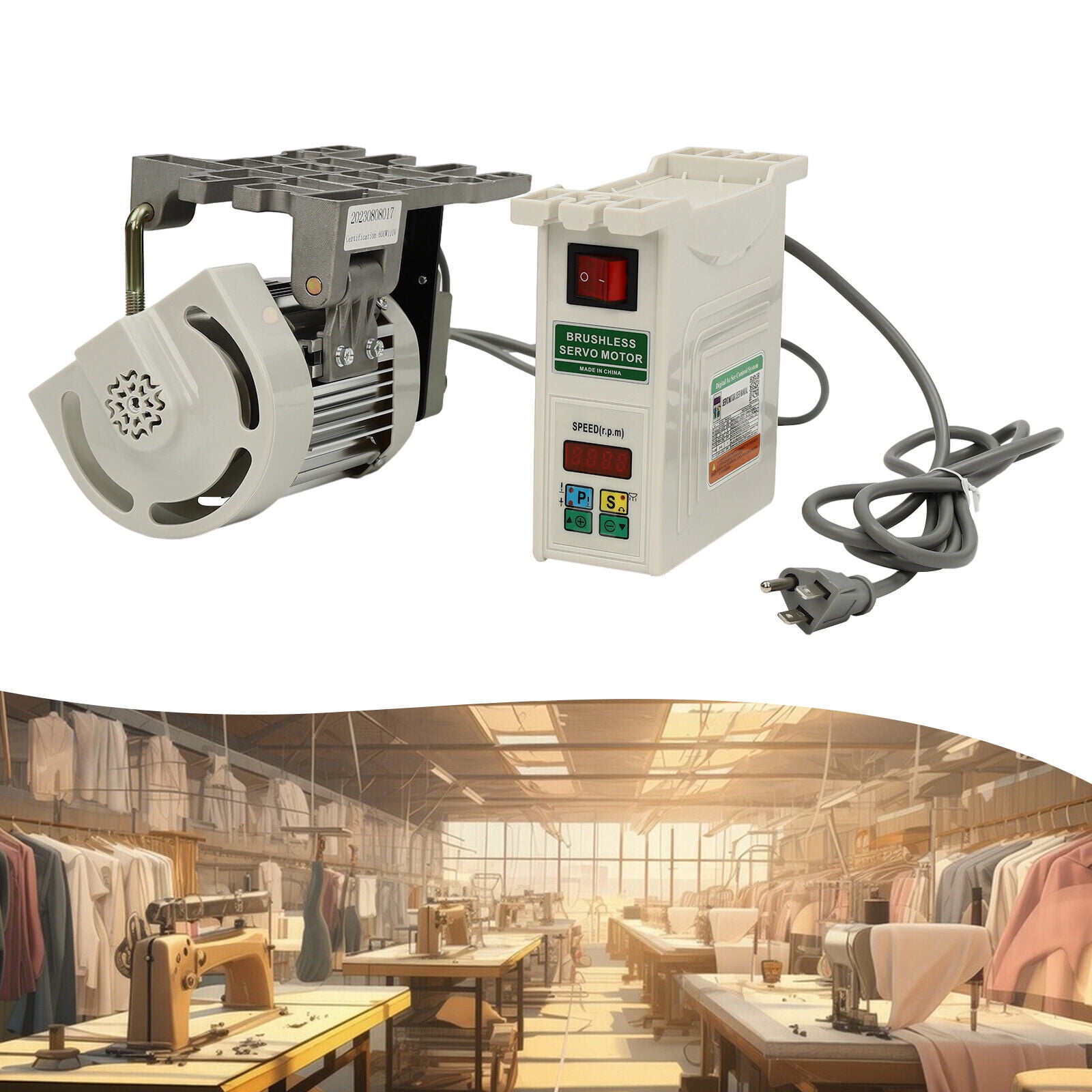 Industrial Sewing Machine Brushless Motor For Sew Machine 600W 110V 500 ...