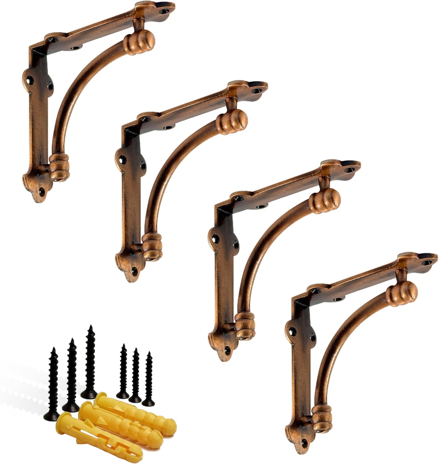 Industrial Shelf Brackets 5 inch, Decorative Shelf Brackets for Wood ...