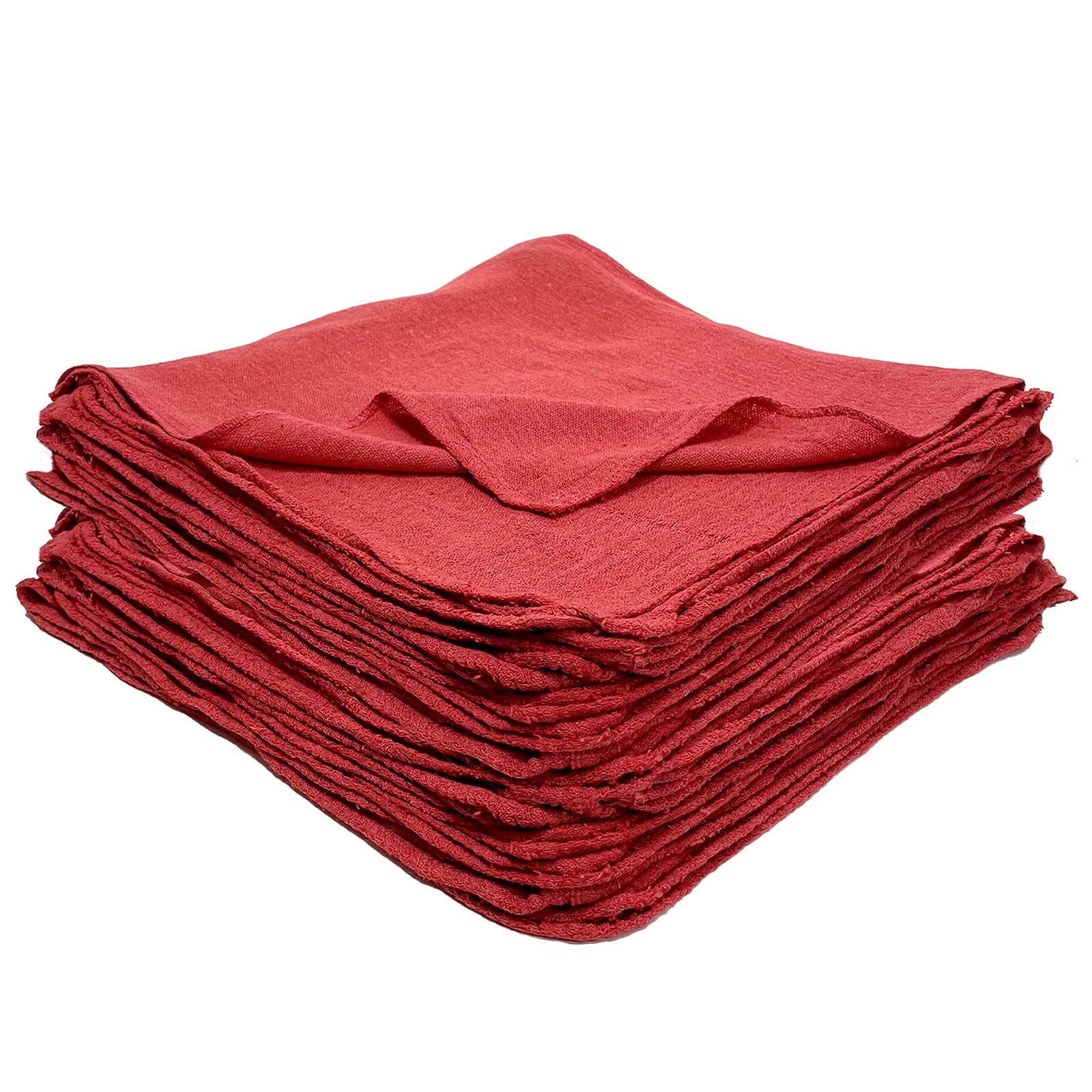 Textile Topia- Red Shop Towels – 1000 Pack, Bulk Reusable Cotton Rags ...