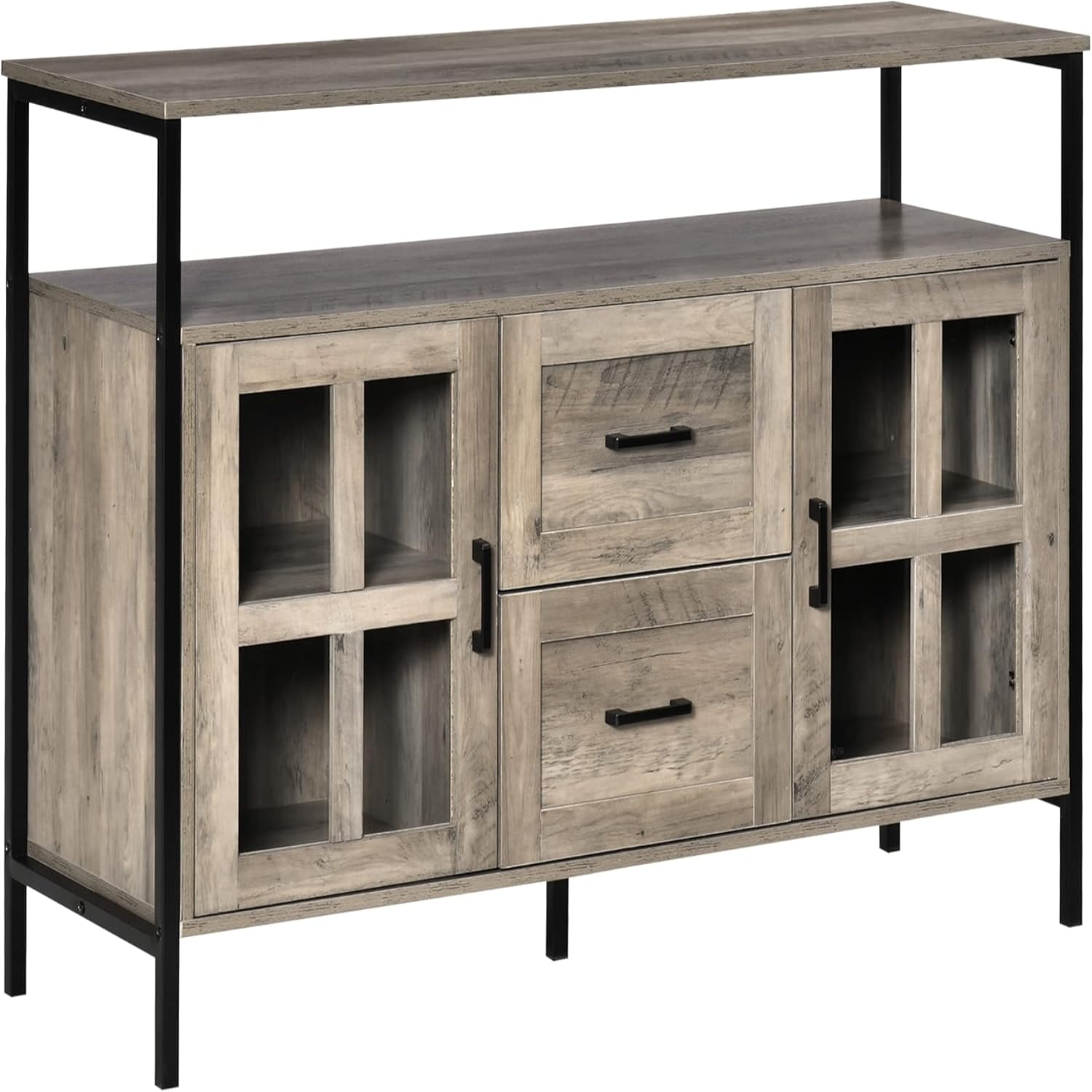 Industrial Sideboard Buffet Cabinet Kitchen Cabinet Coffee Cabinet with ...