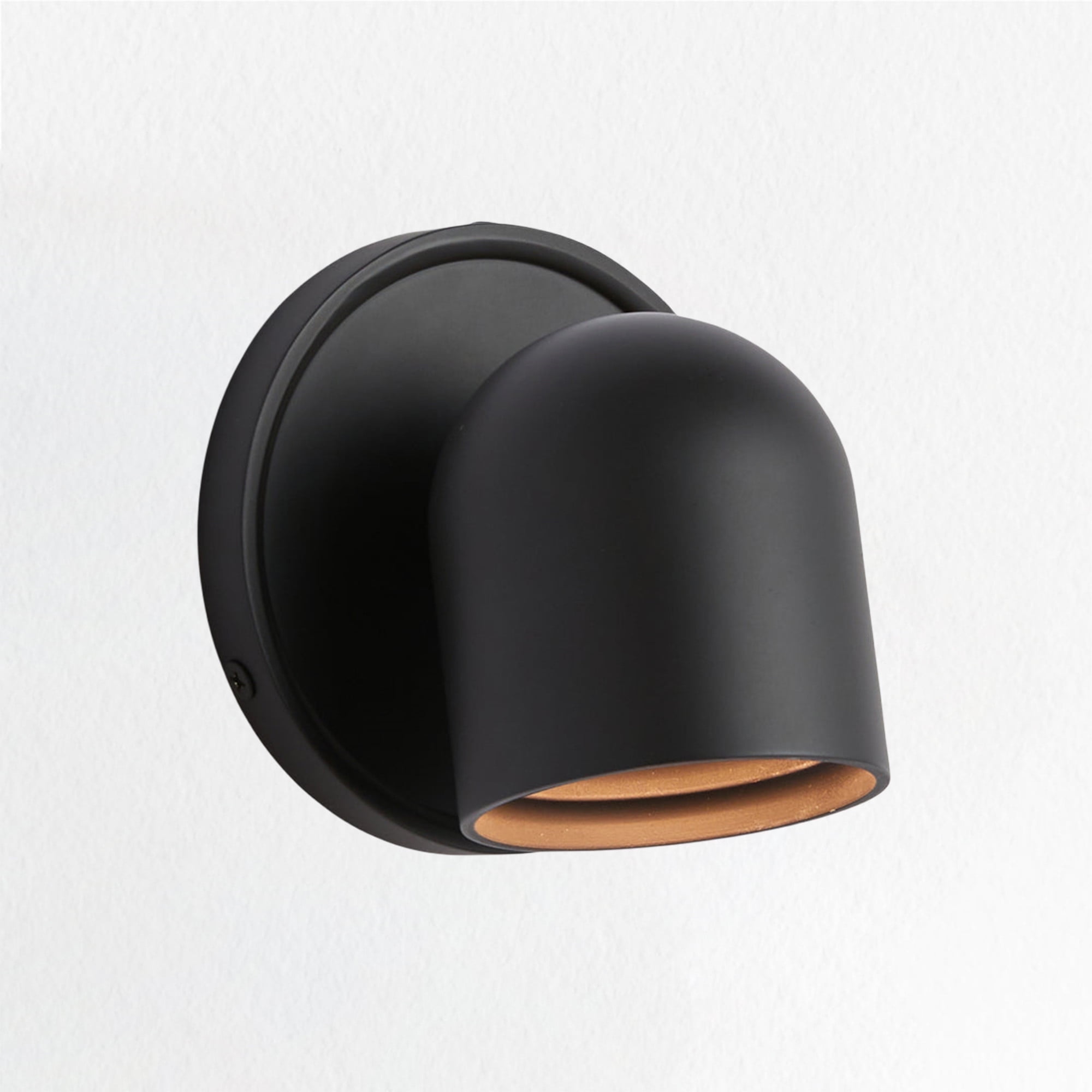 Industrial Small Dome Black LED Wall-Mounted Sconce, Unique Elegant ...