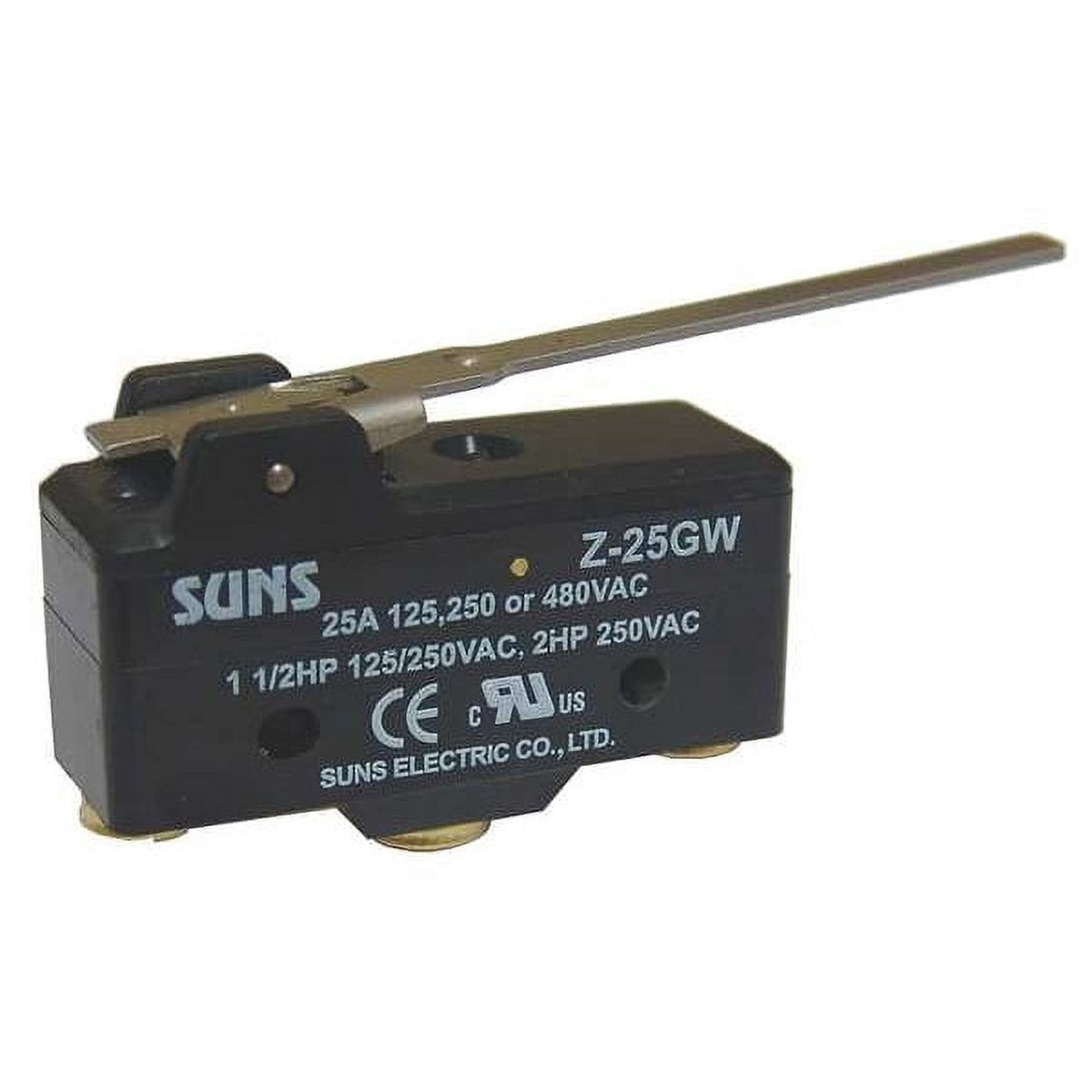 Snap Action Switch, Hinge, Lever Actuator, SPDT, 25 A at 480 V AC ...