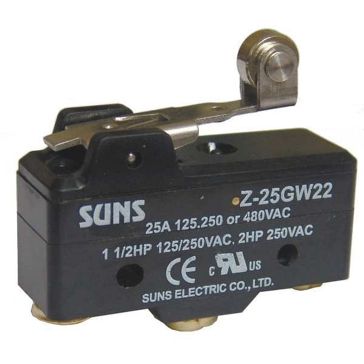 Industrial Snap Action Switch, Hinge Roller, Lever Actuator, SPDT, 25A ...