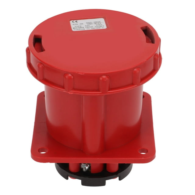 Industrial Socket - 63A 4 Pin Waterproof IP67 PP Shell Concealed ...