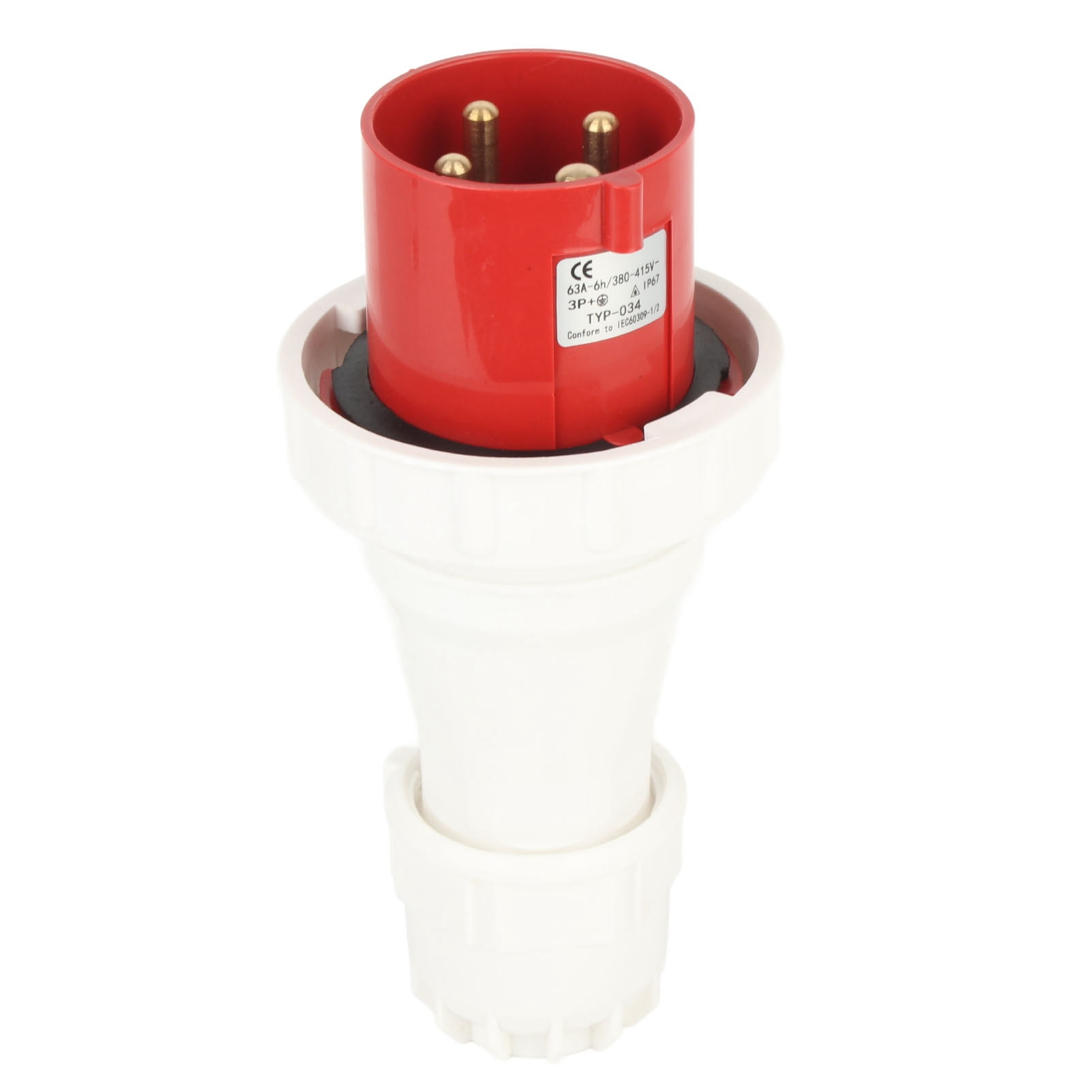 Industrial Socket Connector Surface Mounted 4 Pin Waterproof Industrial ...