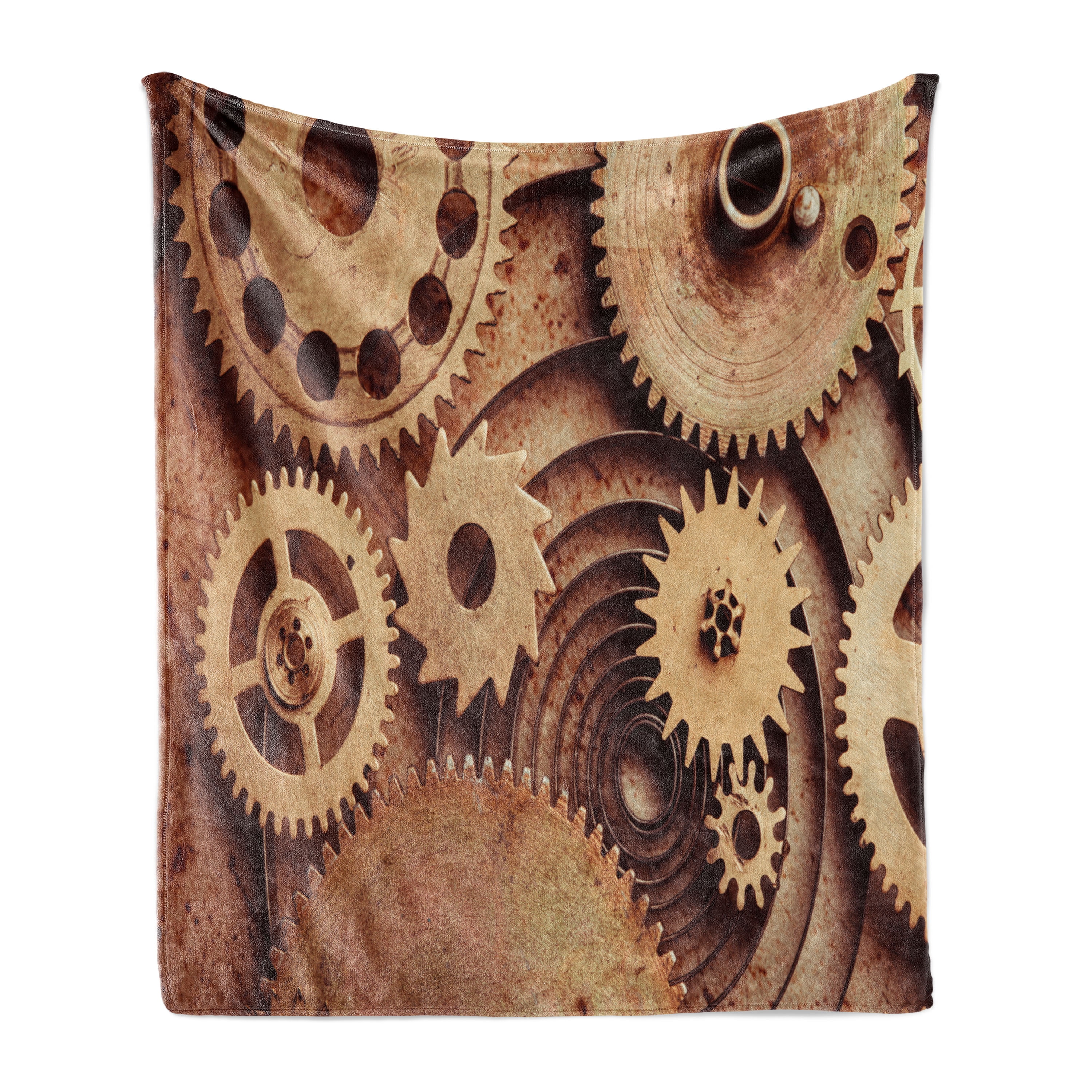 Industrial Soft Flannel Fleece Throw Blanket, Inside the Clocks Theme ...