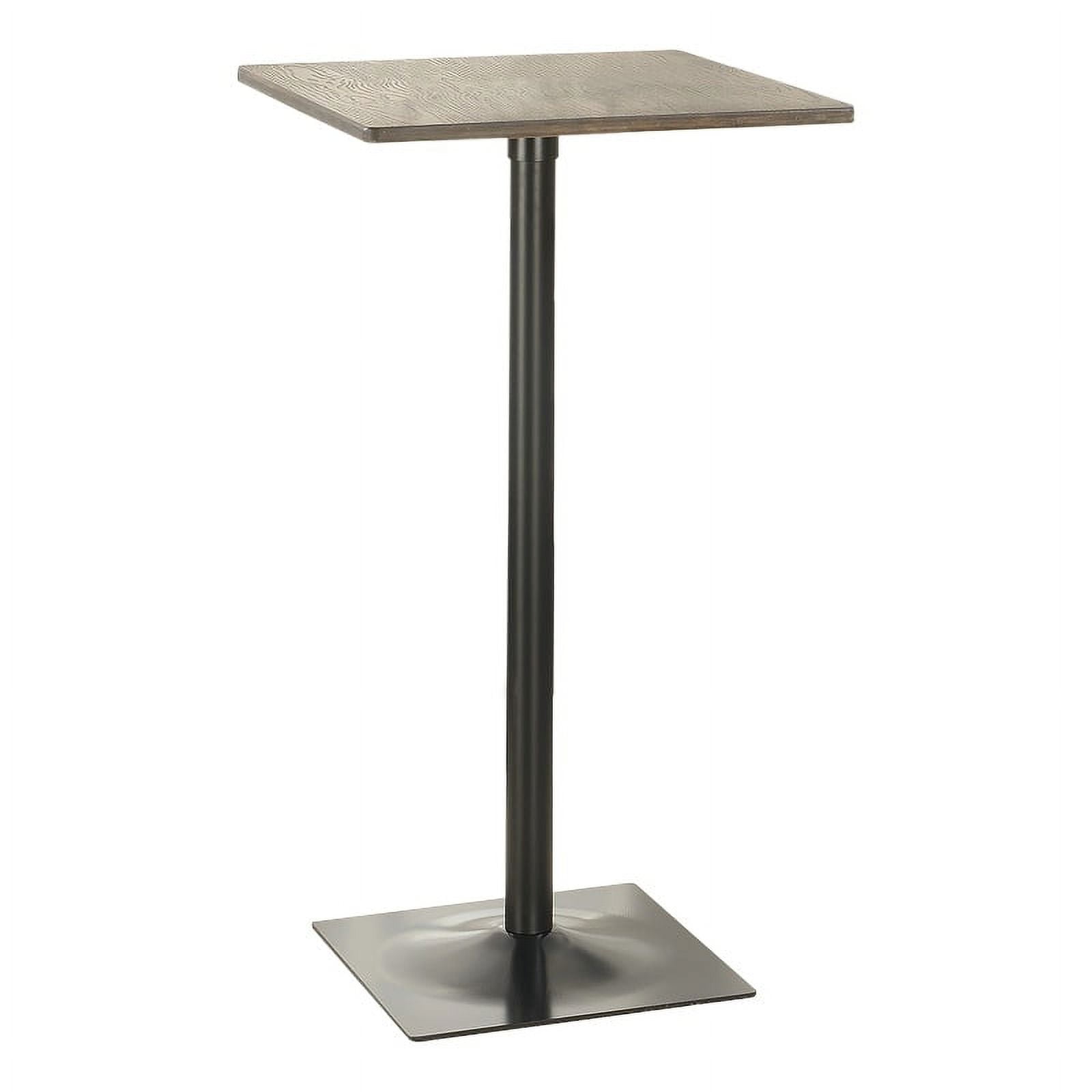 Industrial Square Metal Bar Table With Wooden Top, Black - Walmart.com