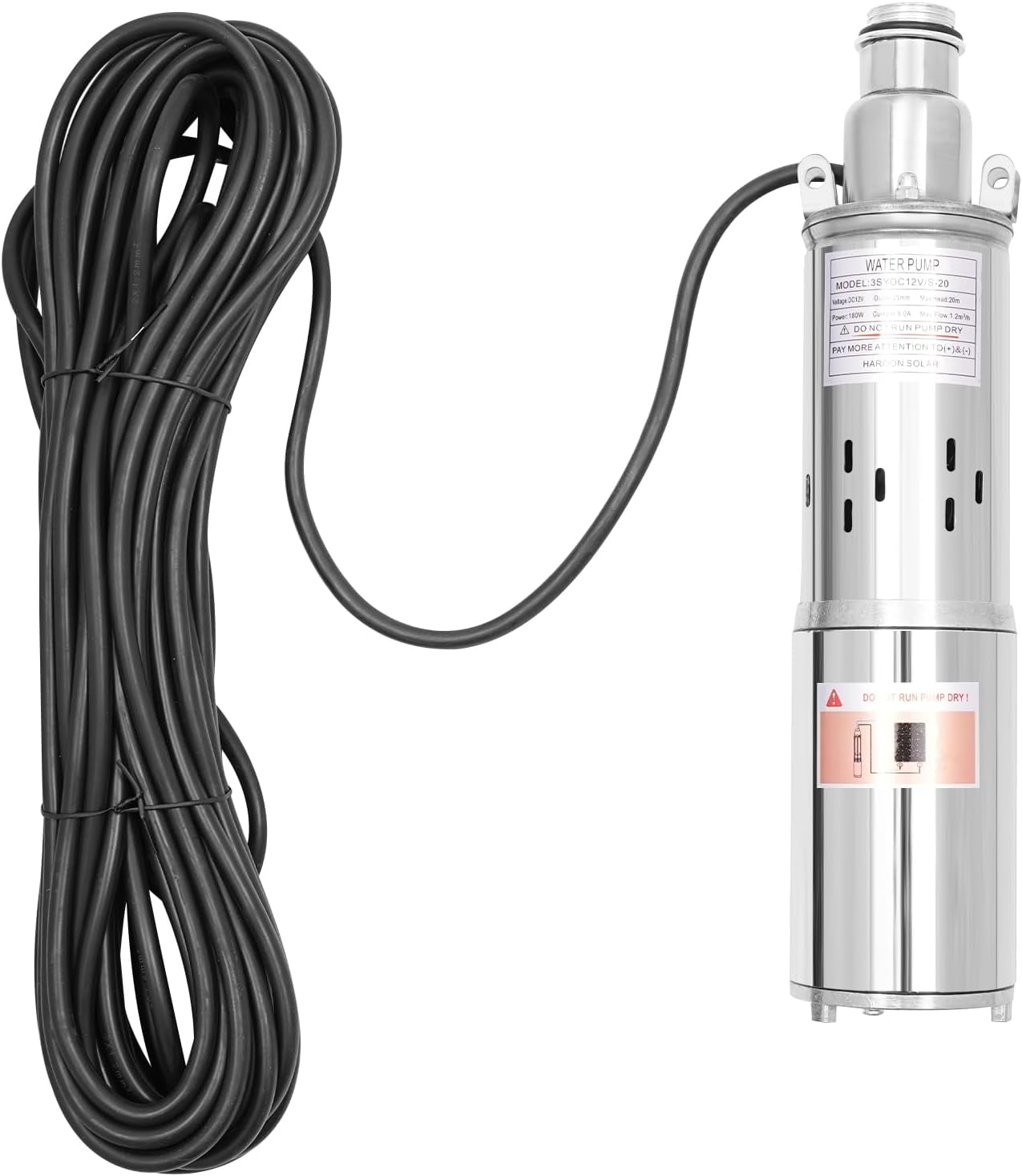 Industrial Stainless Steel Deep Well Submersible Water Pump, 180W 42 ...