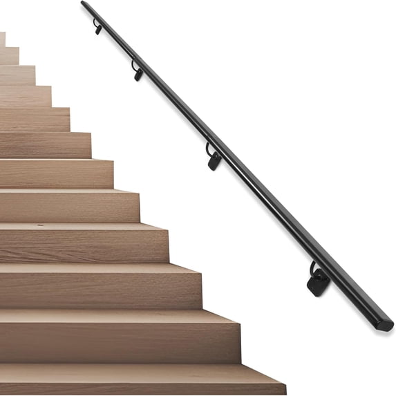 Industrial Stair Handrail Wall-Mounted Hand Rails for Indoor Stairs ...