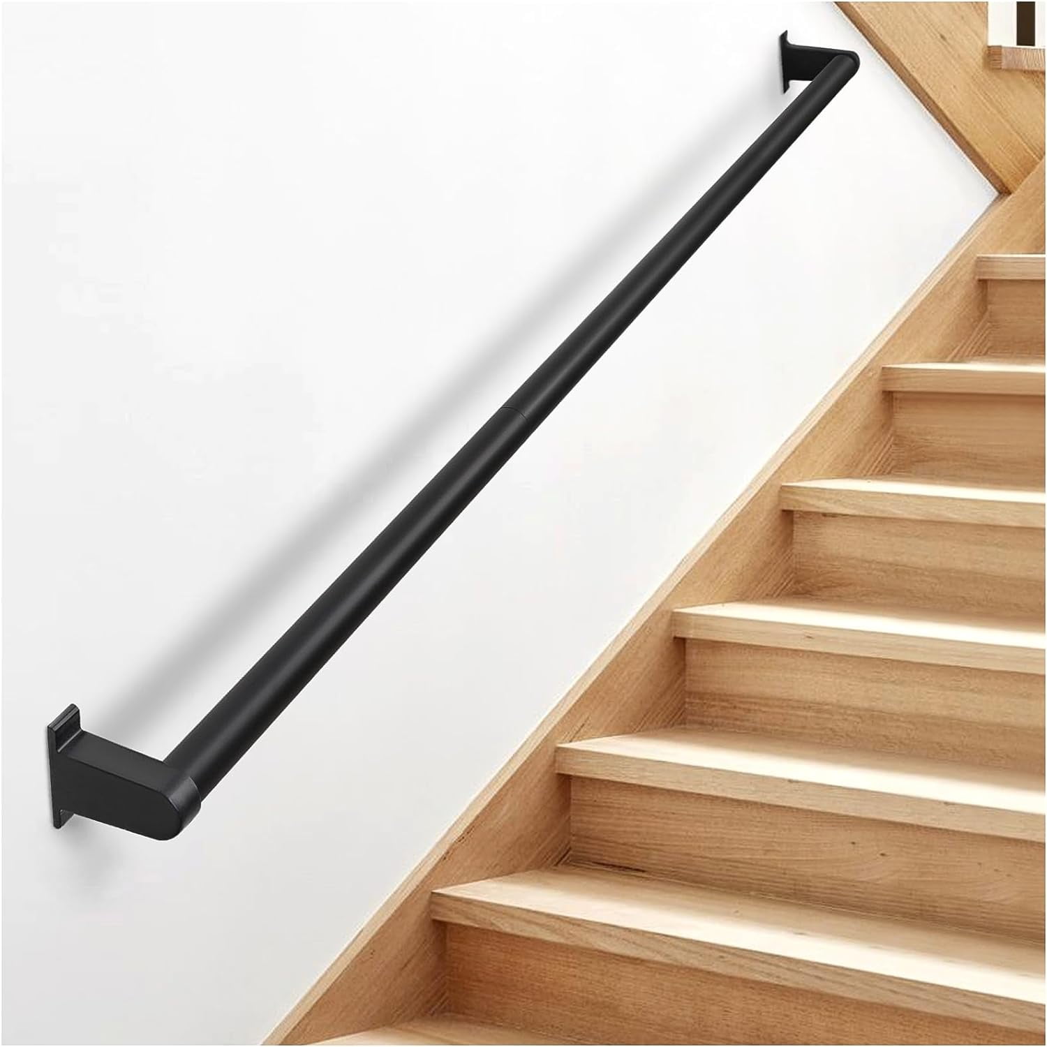 Industrial Stair Railing Metal Hand Rails for Indoor Stairs Wall Mount ...