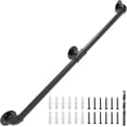 Industrial Staircase Railing, 6FT/180CM Galvanized Pipe Handrail with ...