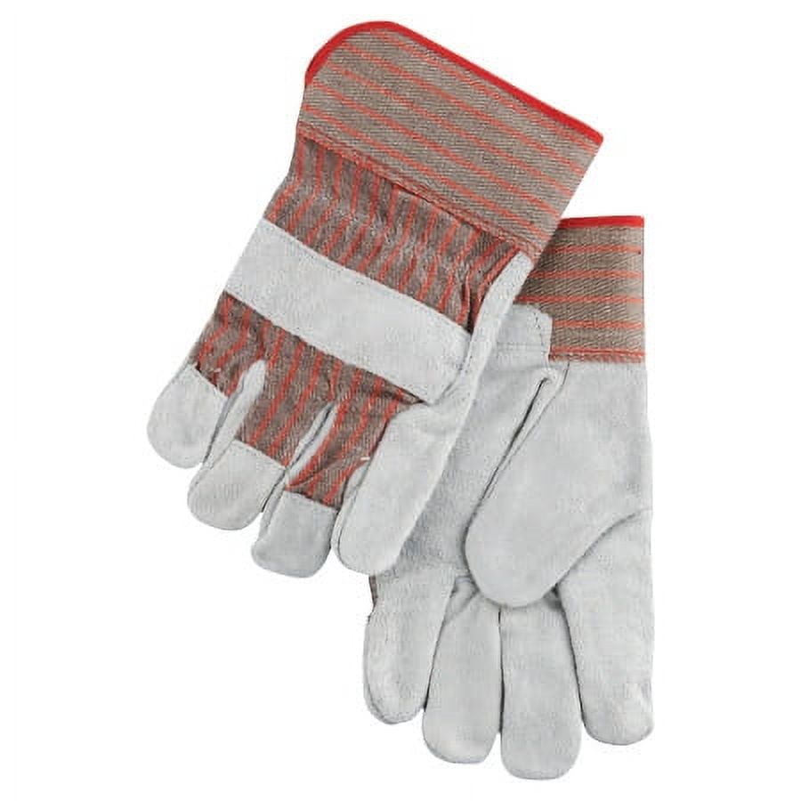 Industrial Standard Shoulder Split Gloves, Large, Leather, Fabric, Red ...