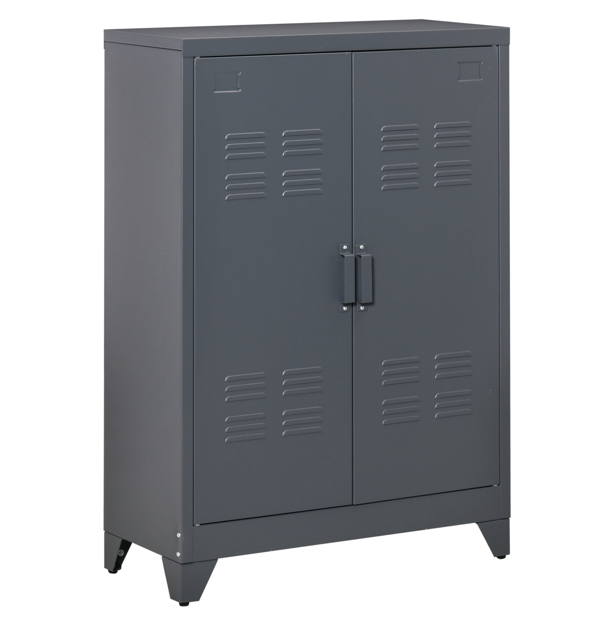 Industrial Steel Storage Cabinet Storage Organizer Gray Grey - Walmart.com