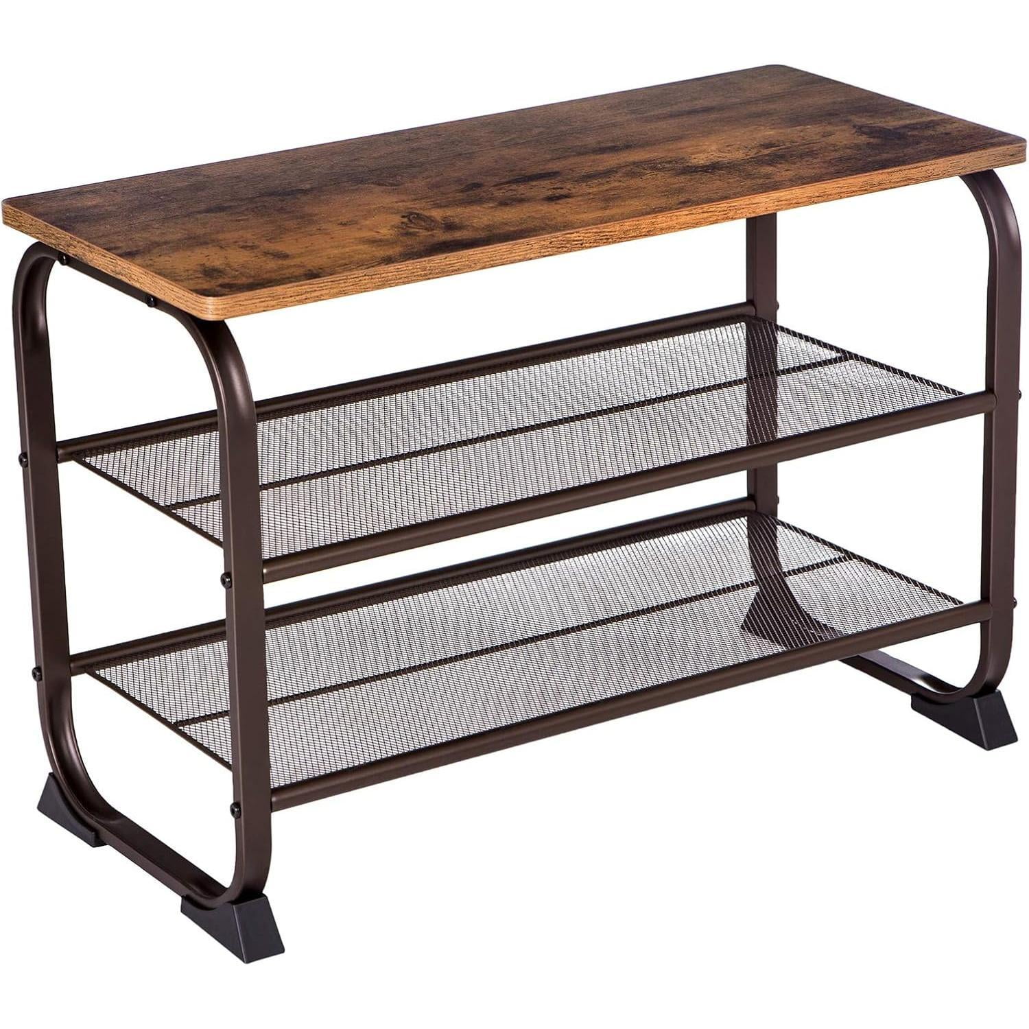 Industrial Storage Bench, Shoe Bench, Bed End Stool with Padded Seat ...