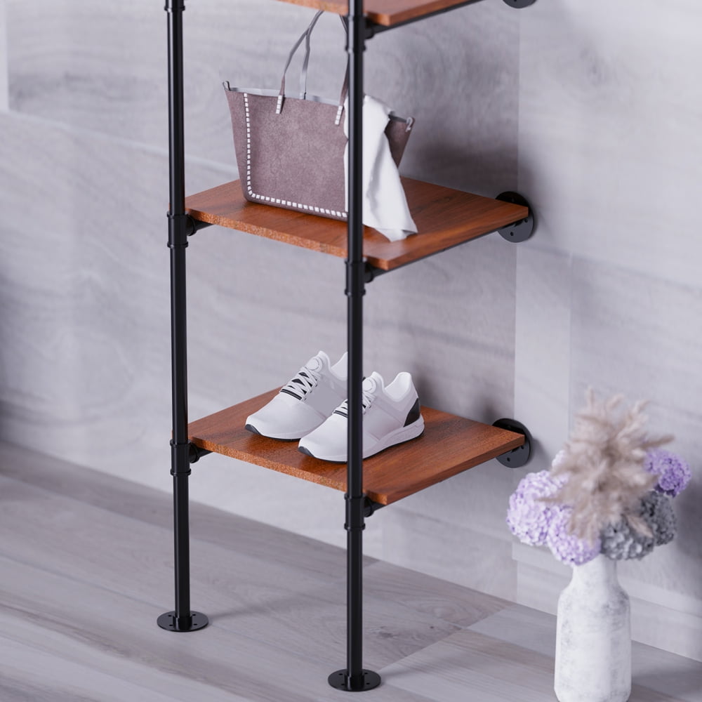 Industrial Strength Vertical Closet Rod System - 3 Column Wall Mount ...