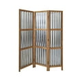 Industrial Style 3 Panel Brix Screen Room Divider - Brown & Grey ...