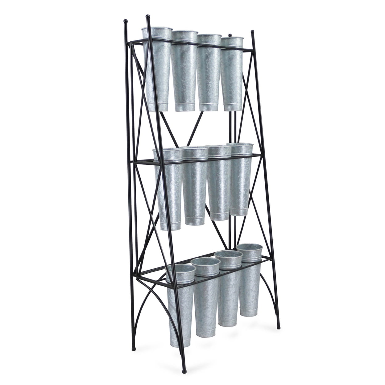 Industrial Style 3 Tier Storage Display Stand - Gray - Walmart.com