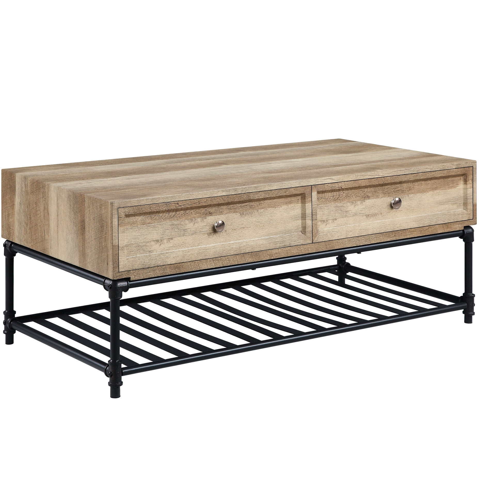 Industrial - Style Coffee Table+Metal Leg Support”-“Living Room ...