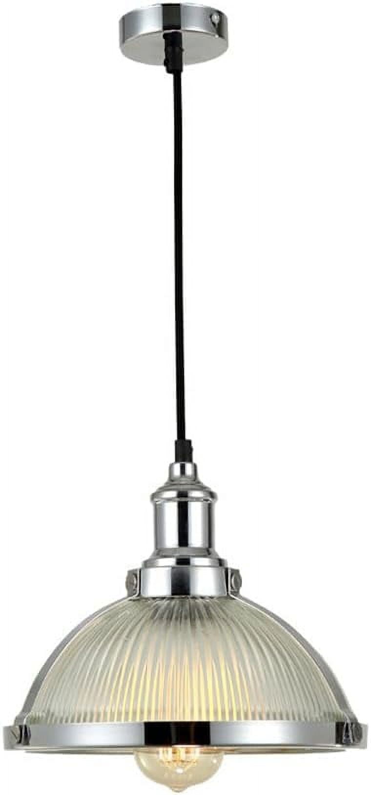 Industrial Style Dome Glass Pendant Light Fixture, Vintage Farmhouse ...
