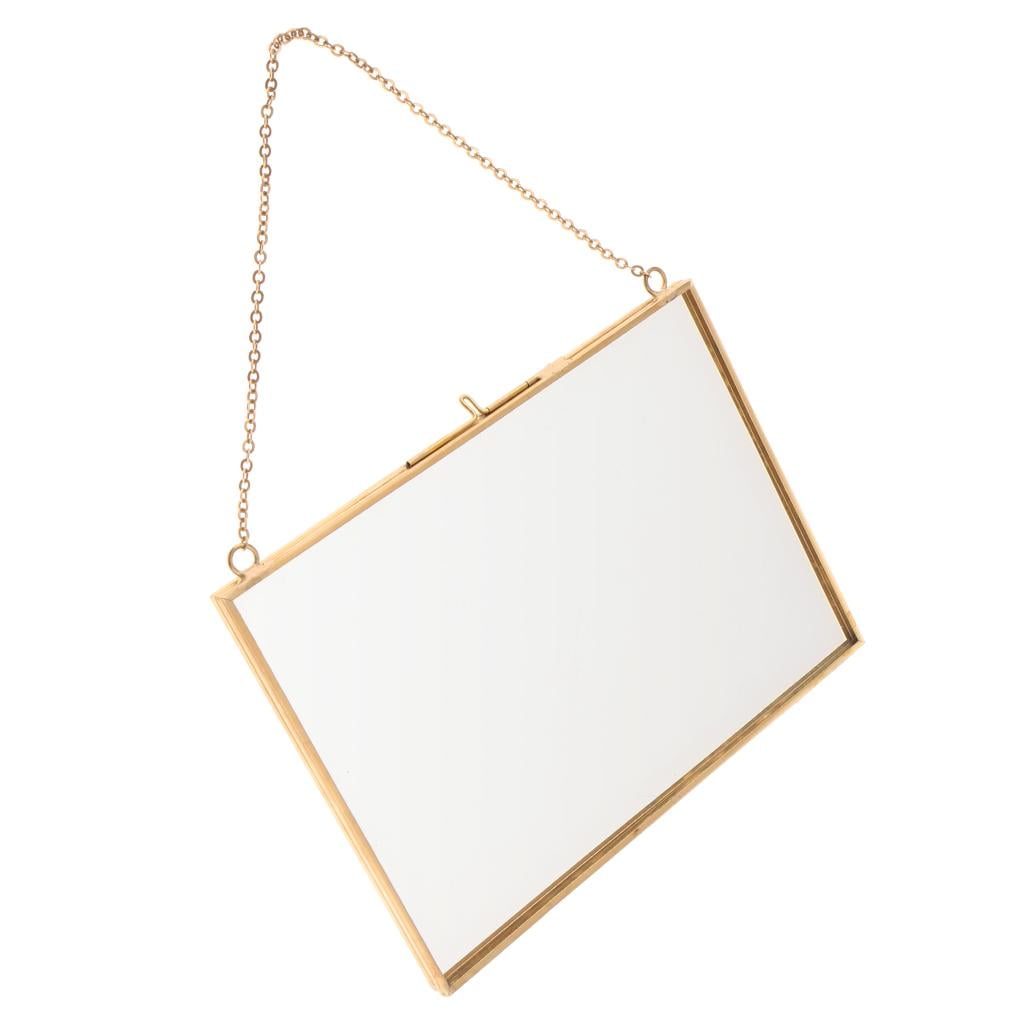 Industrial Style Double Sided Glass Hanging Photo Frame Portrait ...