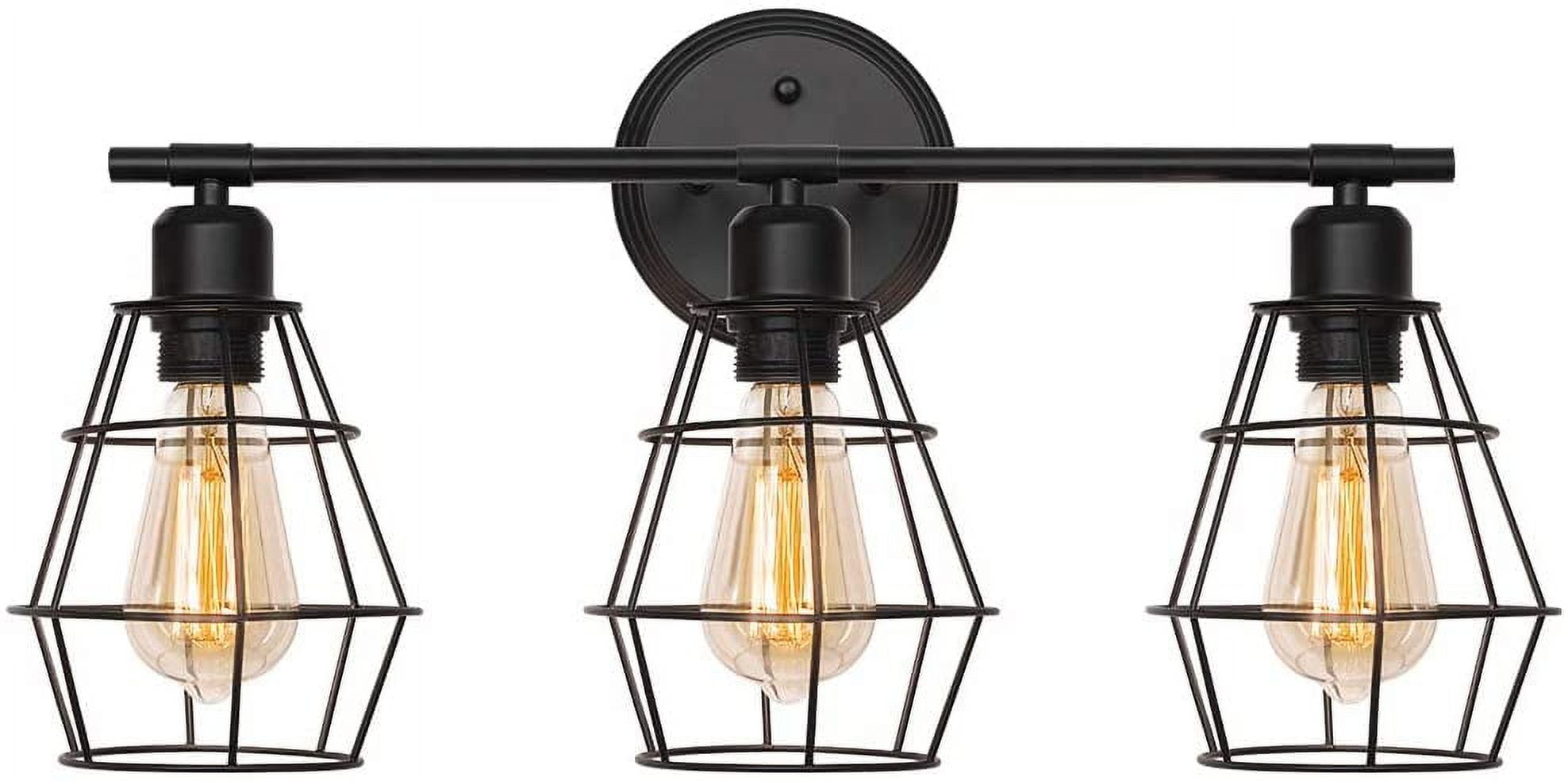 Industrial Style Metal Cage Wall Light, Black Wall Light - Walmart.com