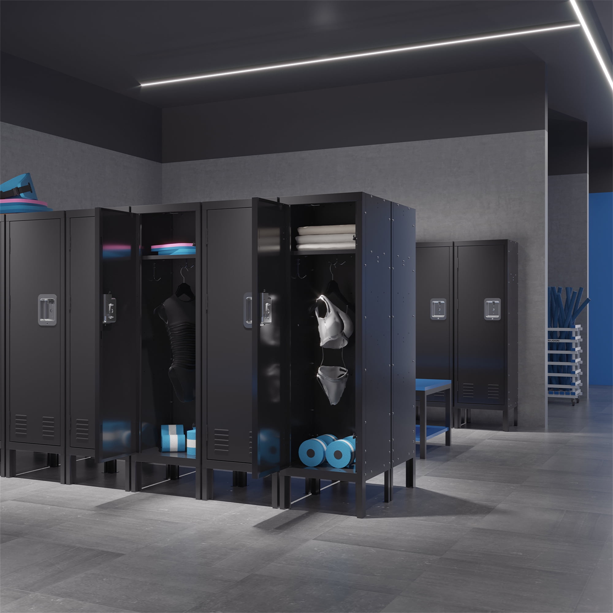 MOJTBE Lockable Easy Assemble with Single Locker Door Steel Yellow ...