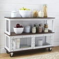 Industrial-Style Rolling Buffet Carts - White - Walmart.com