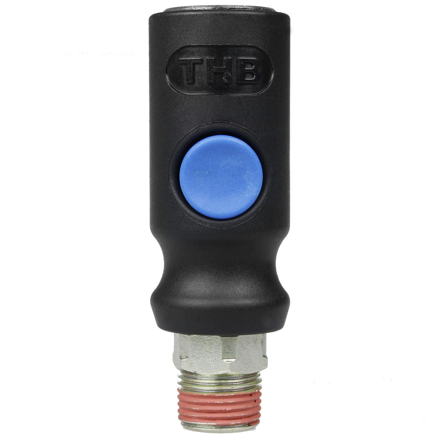 Industrial Style Safety Release Coupler 3/8" MNPT 1/4" Body Push Button ...