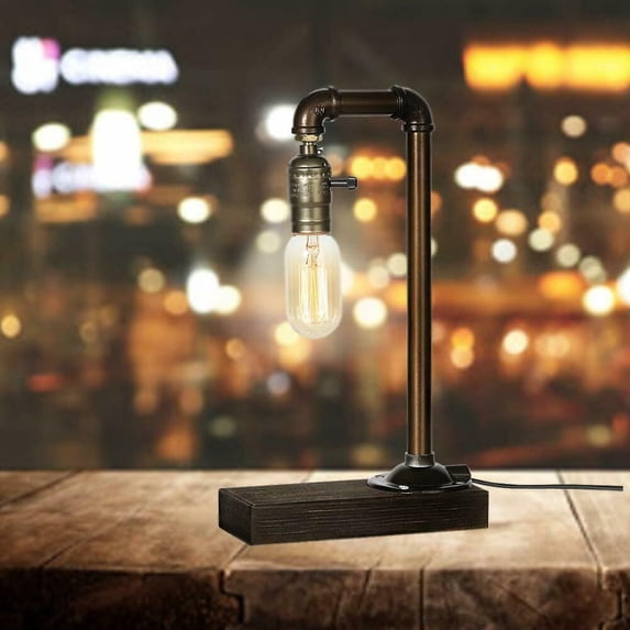 Industrial Style Steam Punk Iron Piping Desk Lamp (Bulb Not Included ...