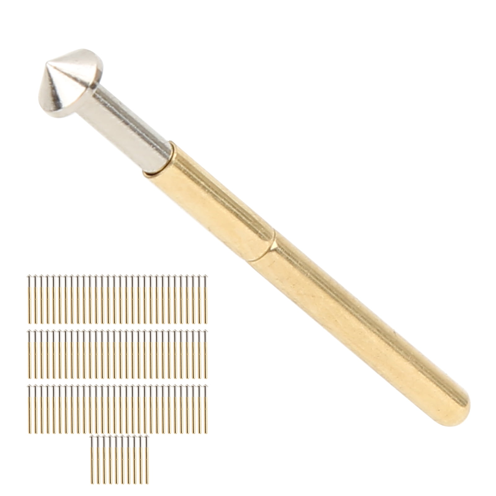Industrial Supplies 100 Pcs Probe Pins Tapered Head Type P156?E Test ...