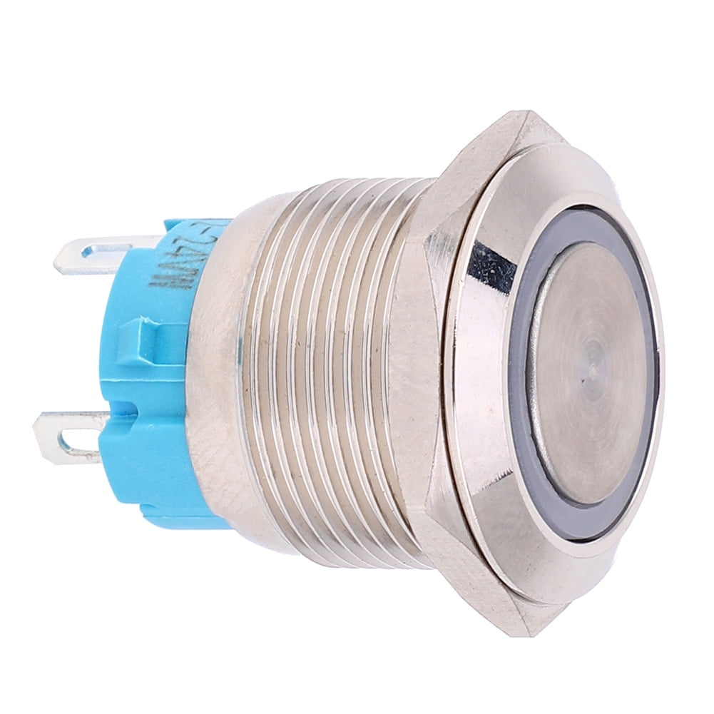 Industrial Supplies 2pcs 12~24VDC 19mm Self Locking Push Button Switch ...