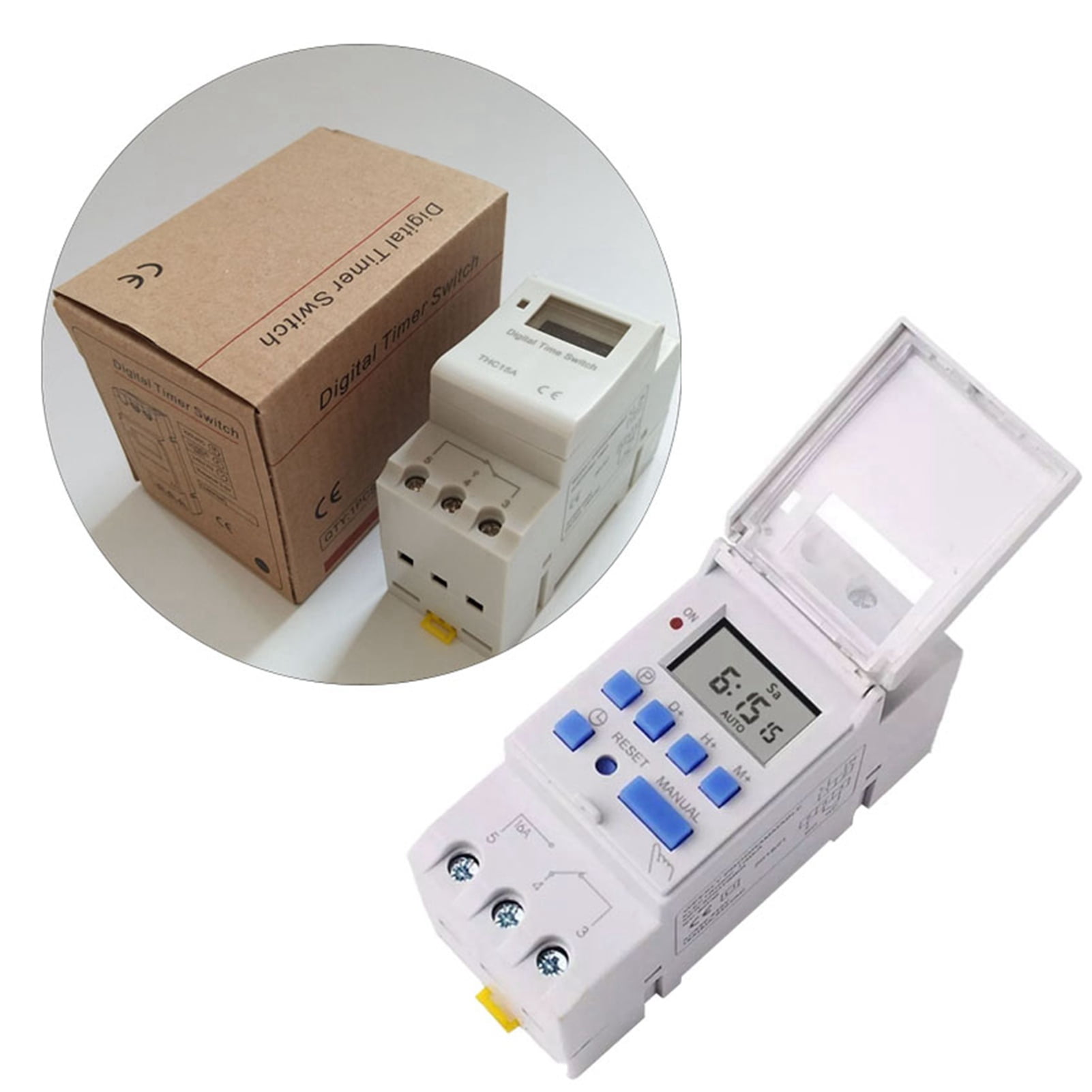 Industrial Supplies LCD Digital Timer Relay Programmable Microcomputer ...