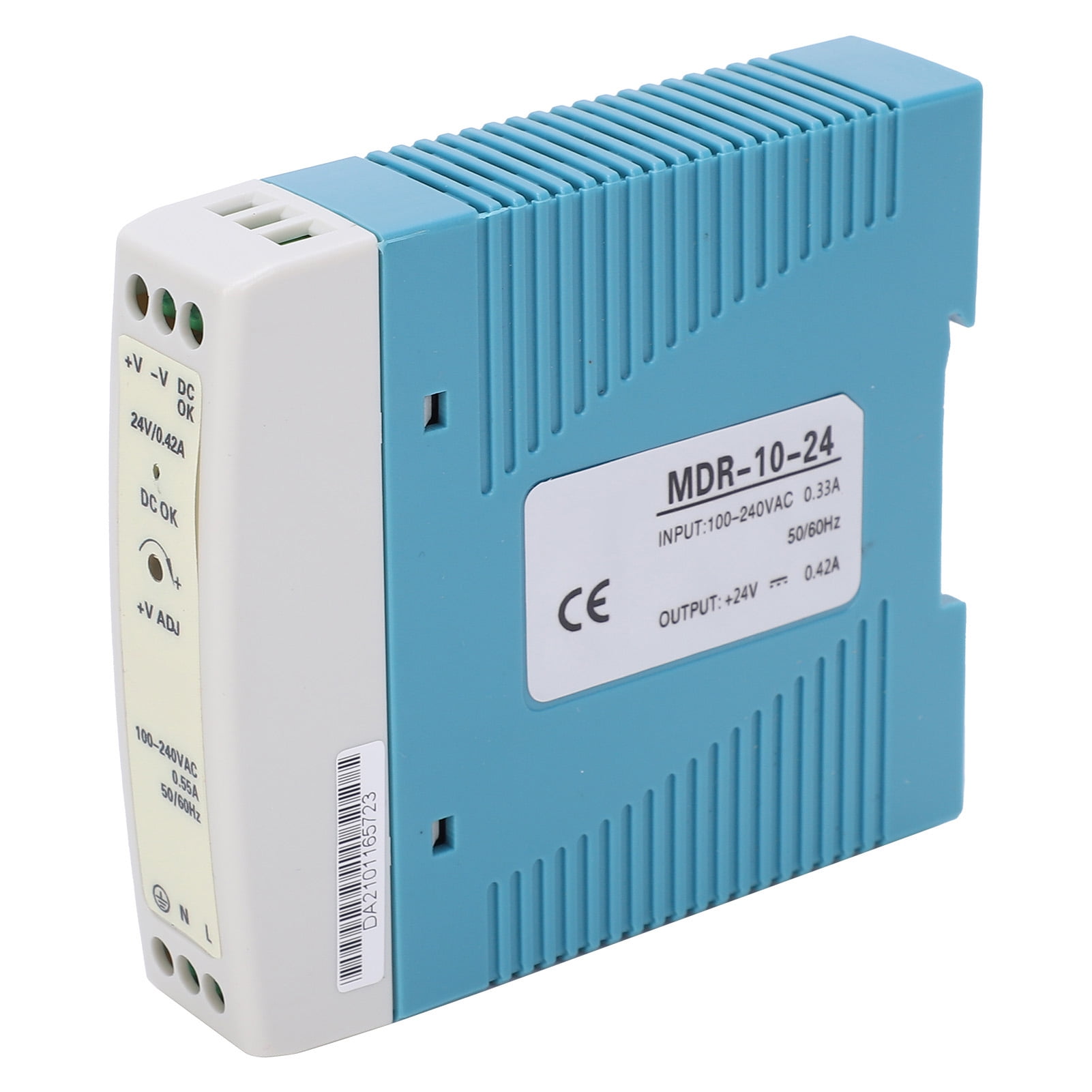 Industrial Switching Power Din Rail Type 100‑240VAC Input MDR‑10‑24 10W 24V 0.42A - Walmart.com