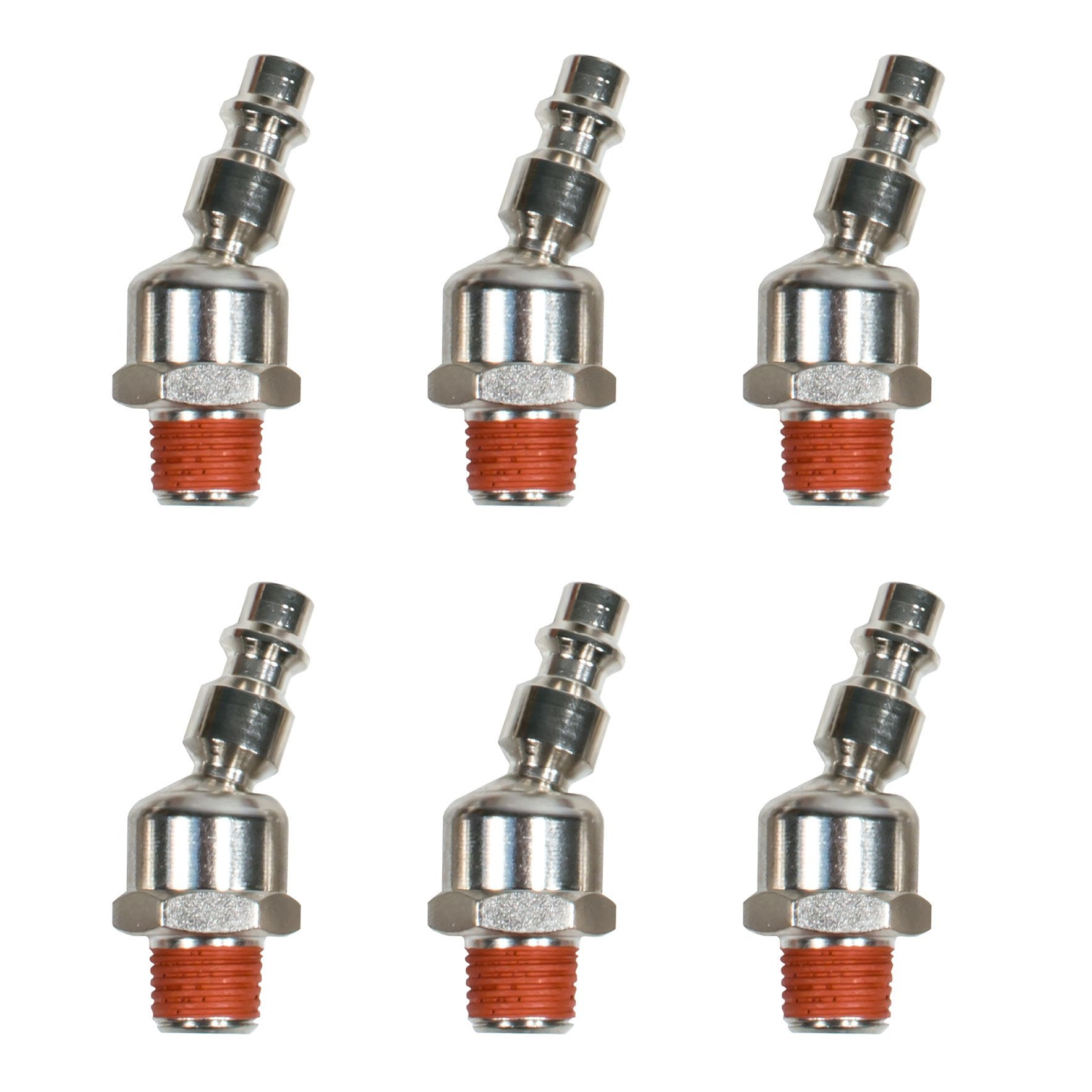 Industrial Swivel 1/4" NPT Male Quick Connect Air Tool Fittings - 6 ...