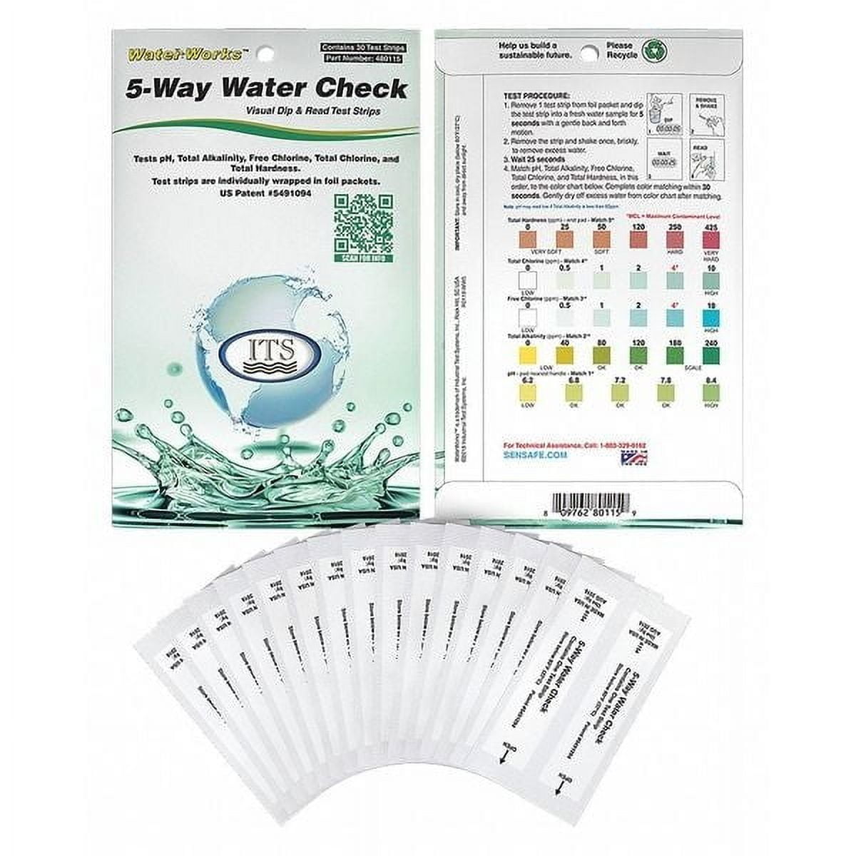 Industrial Test Systems Test Strips,5 Kit Waterworks,PK30 480115 ...