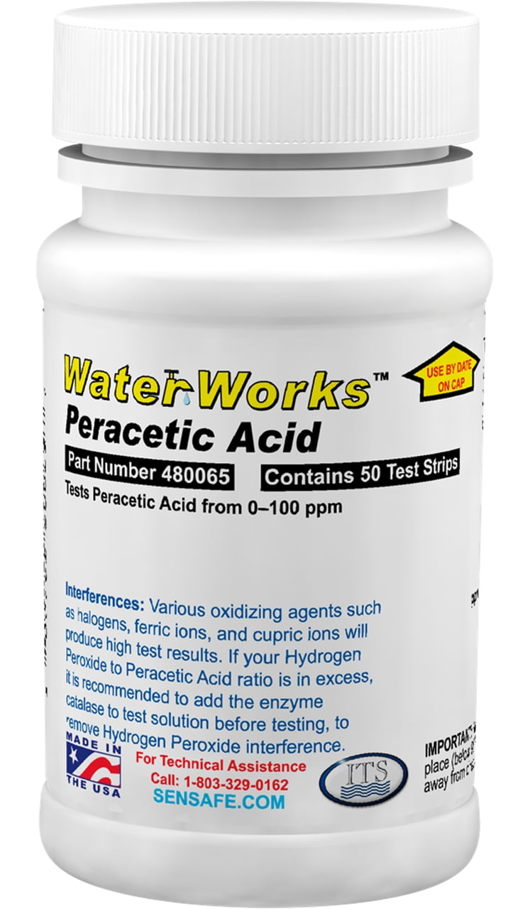 Industrial Test Systems WaterWorks 480065 Peracetic Acid Test Strip, 32 ...