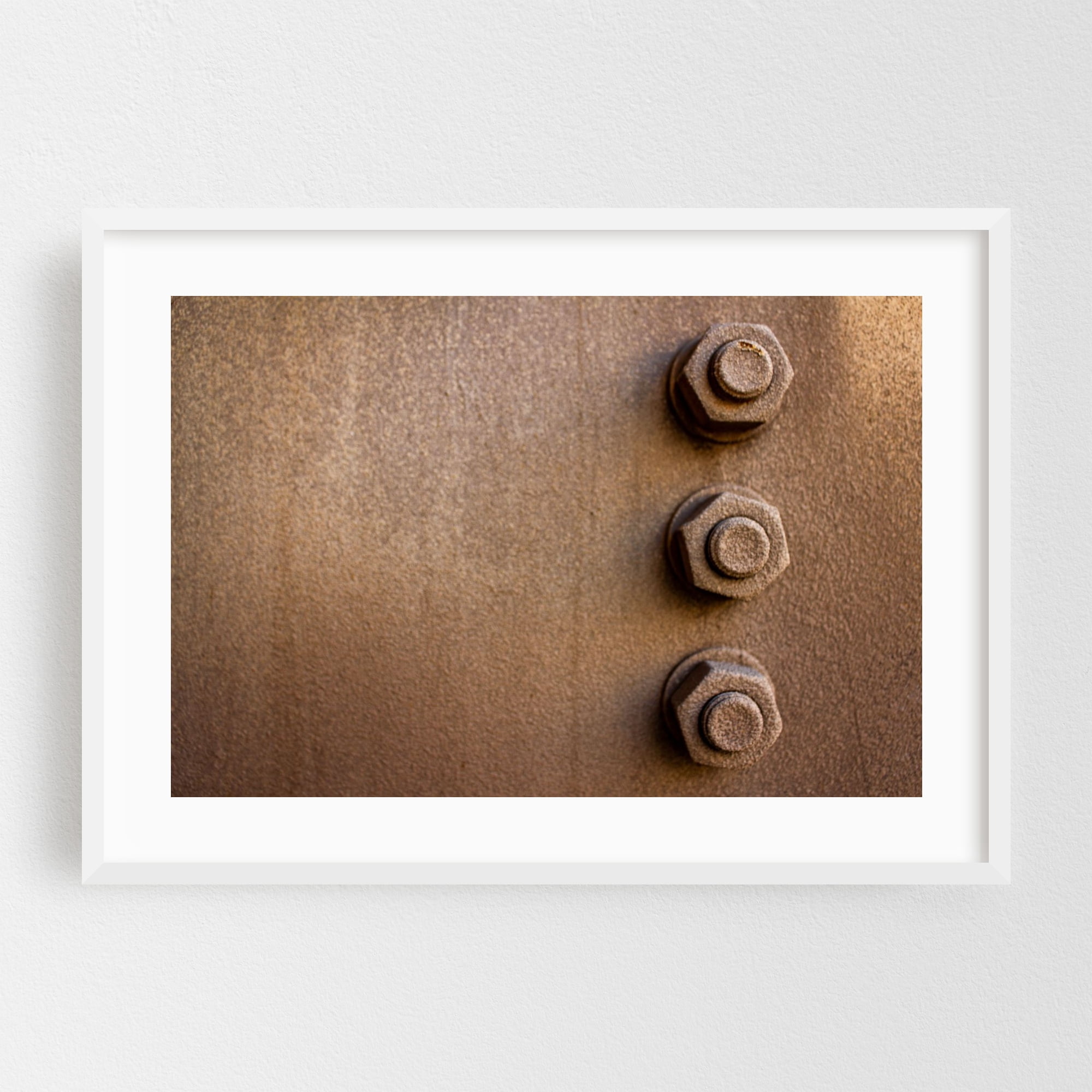 Industrial Texture: Rusted Bolts on Steel Plate - Photography ...