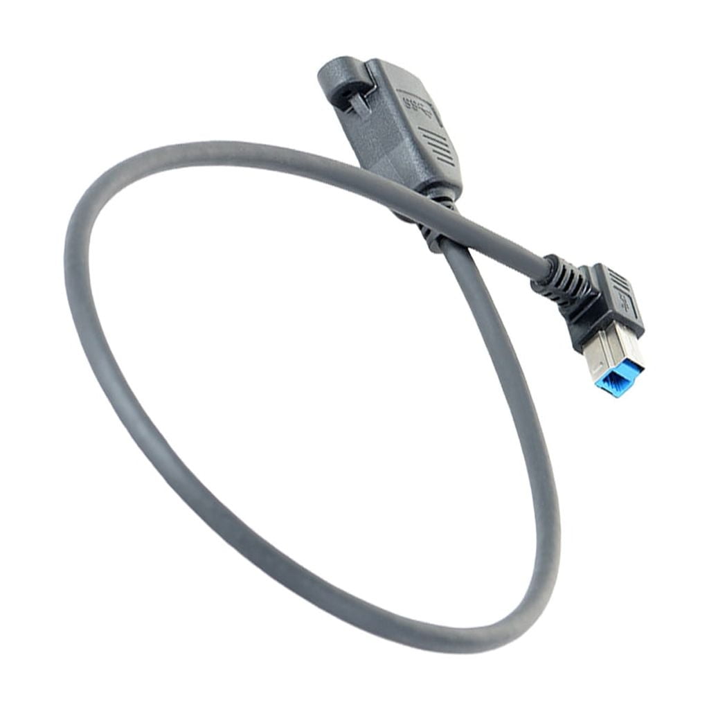 Industrial USB 3.0 B Male To Female Right Angle Extension Cable 0.5m ...