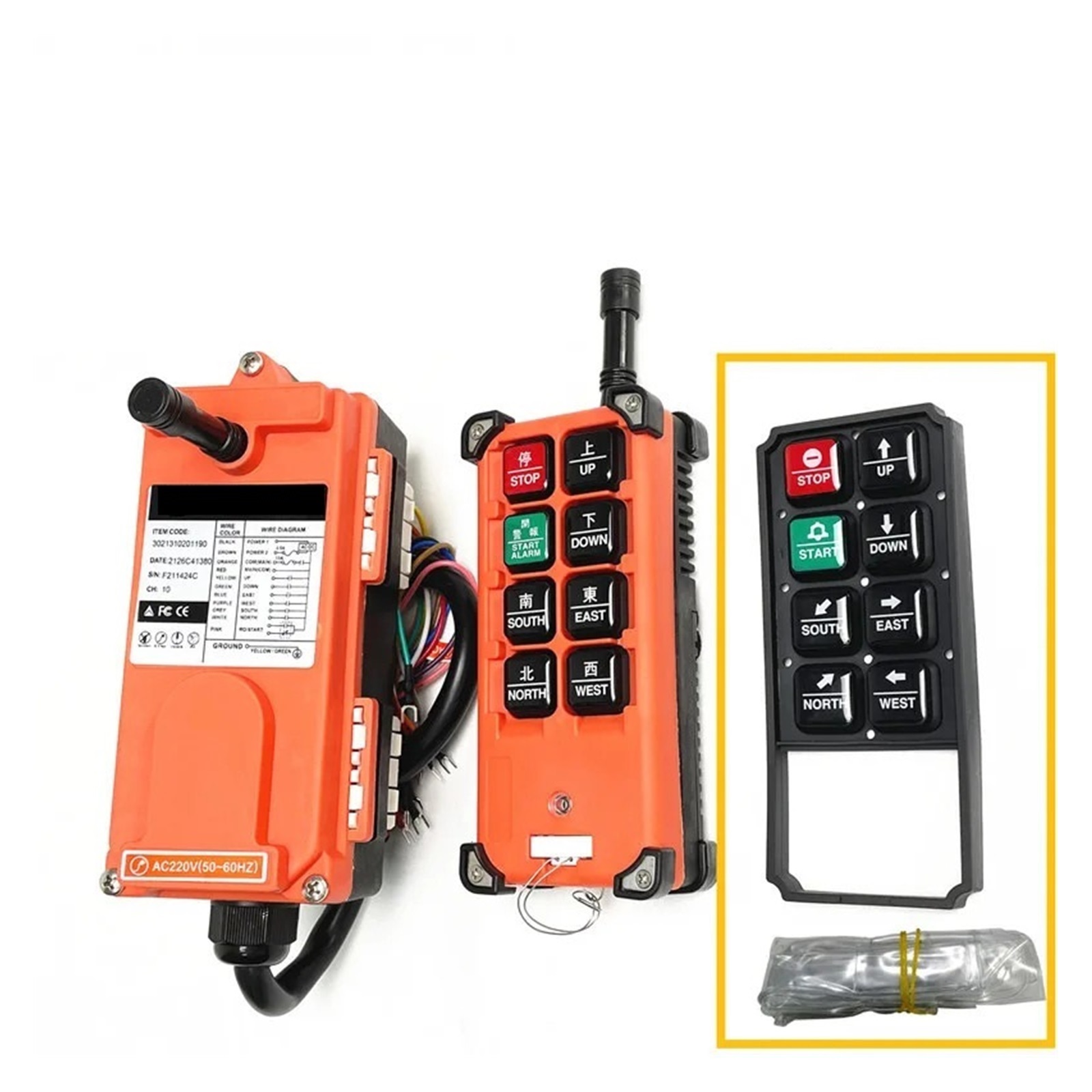 Industrial UTING JF21-E1B Wireless Remote Control for Hoist Crane 8 ...