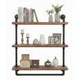Industrial Wall Mounted Iron Floating Pipe Shelves/Shelving/Racks ...