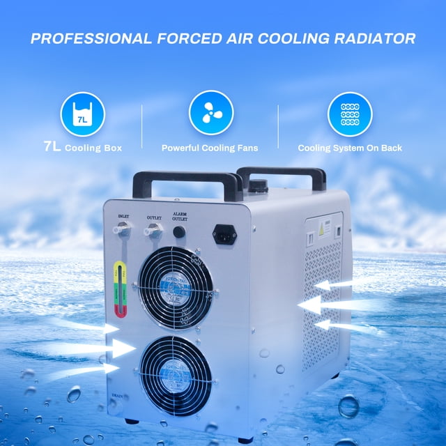 Industrial Water Chiller CW-5000,7L Capacity 2.6gpm Water Cooling ...