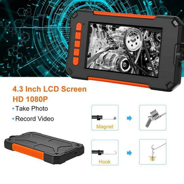 Industrial Waterproof Endoscope Camera 1080P HD 4.3'' Screen Borescope ...