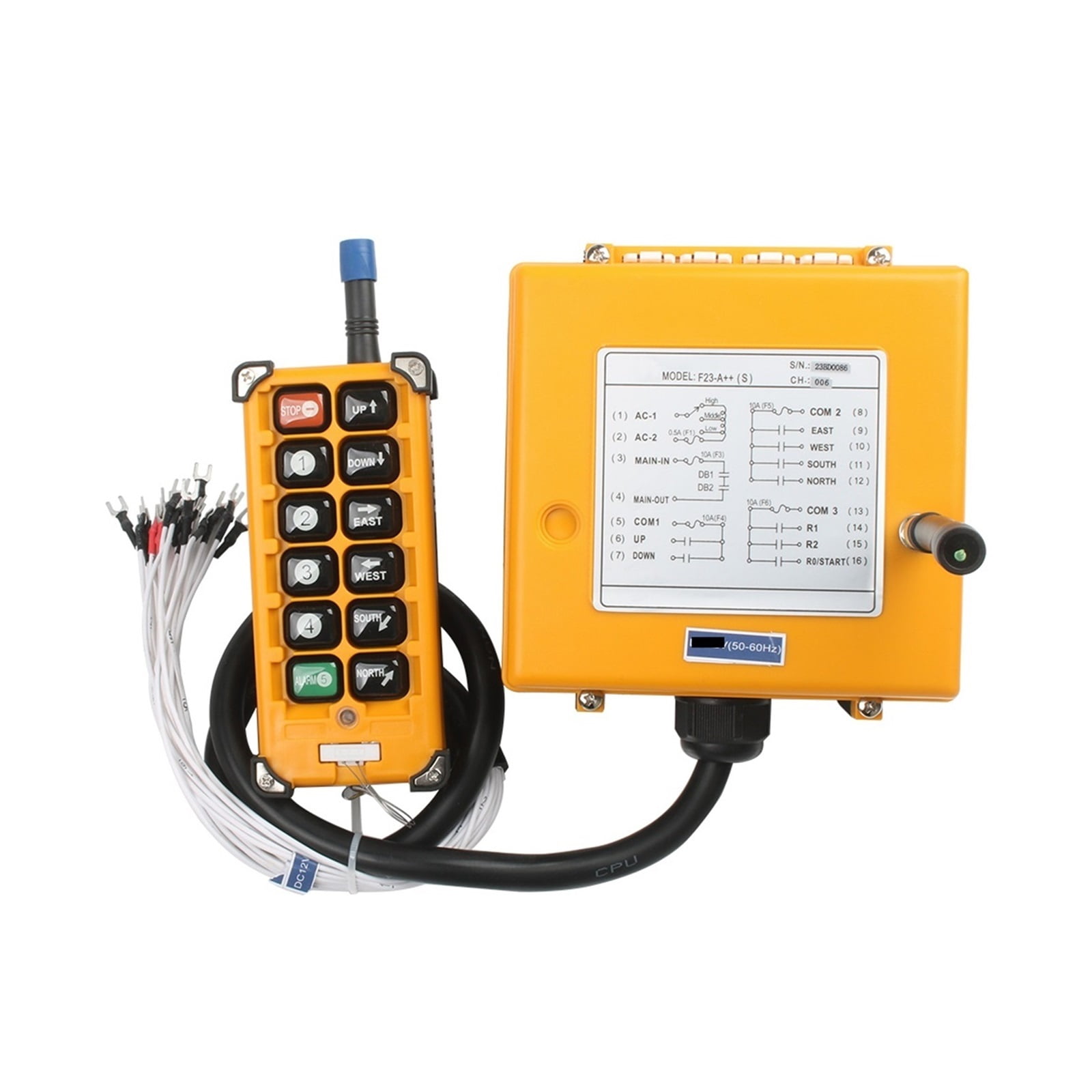 Industrial Wireless Radio Remote Controller Switch Speed Control Hoist ...