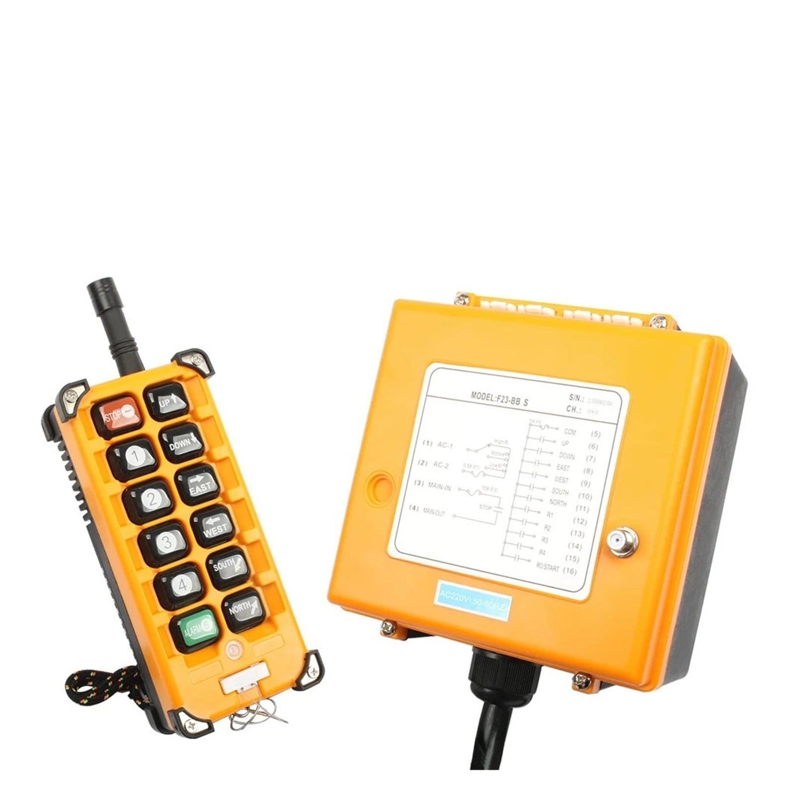 Industrial Wireless Radio remote controller switch control Hoist Crane ...