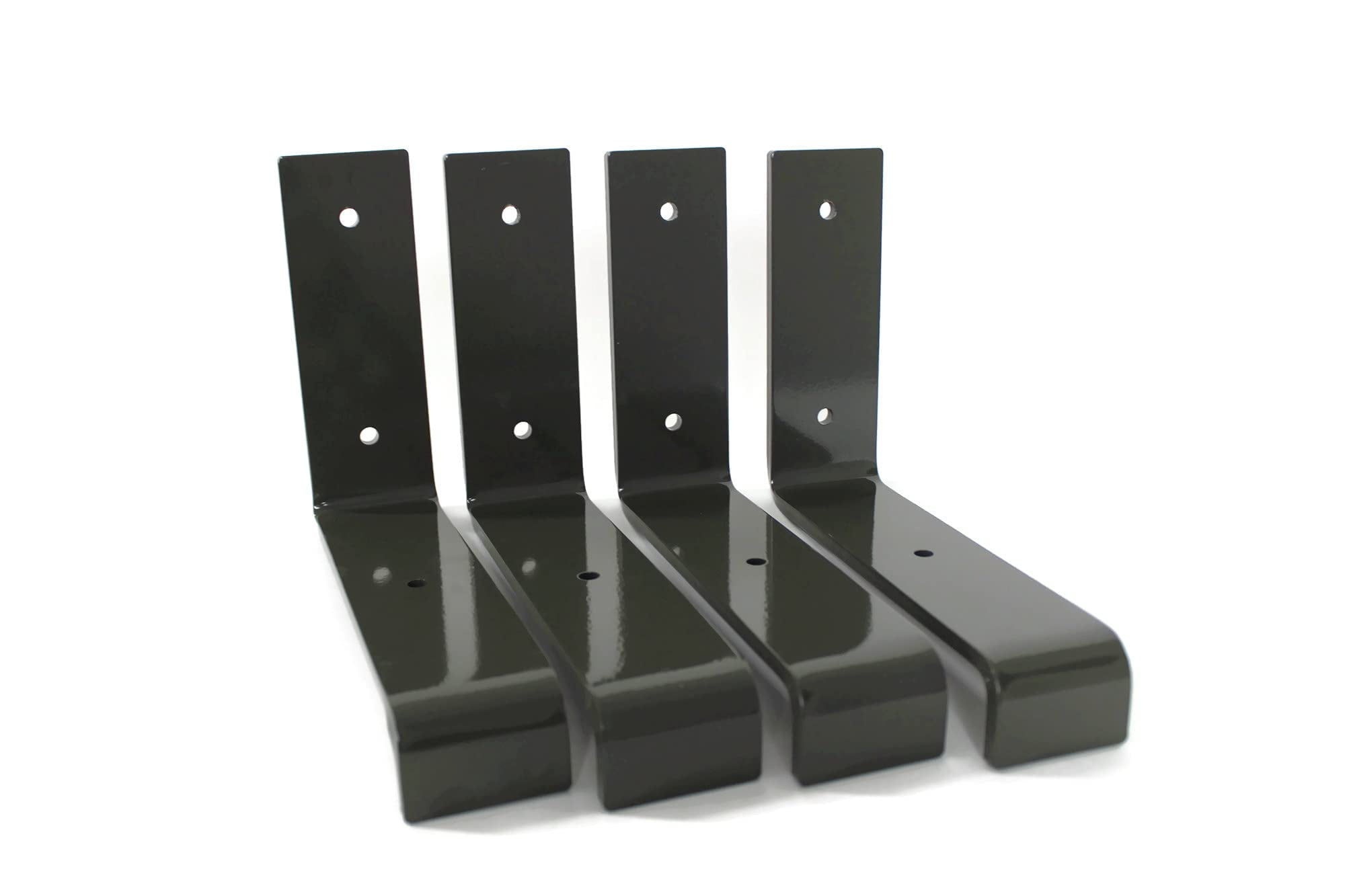 Industrial Z-Bracket Steel Shelf Supports Set of 4, Heavy Duty Wall ...